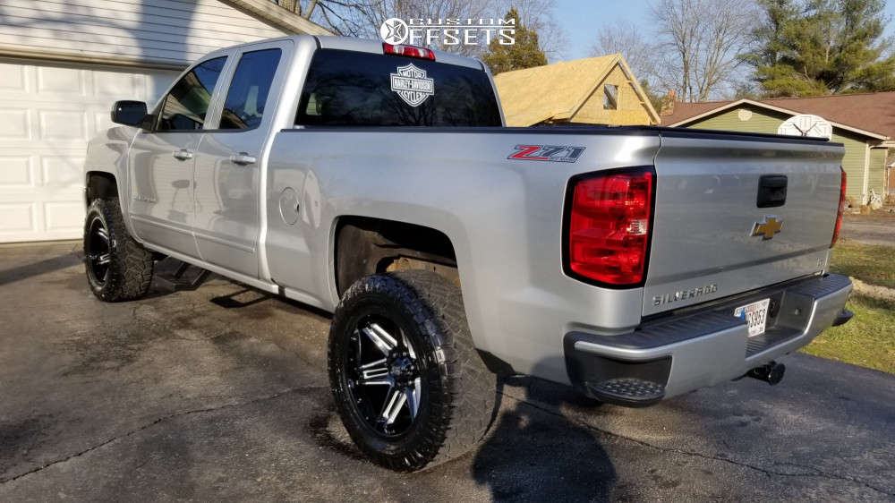2017 Chevrolet Silverado 1500 with 20x10 -25 Vision Razor and 305/55R20 ...