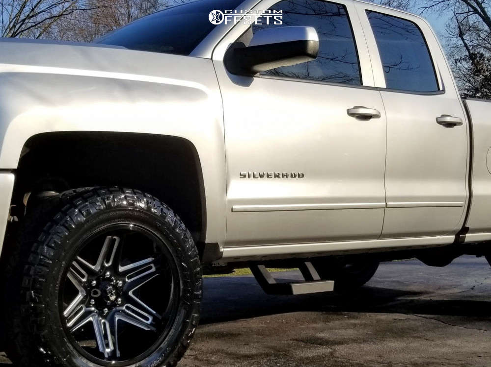 2017 Chevrolet Silverado 1500 with 20x10 -25 Vision Razor and 305/55R20 ...