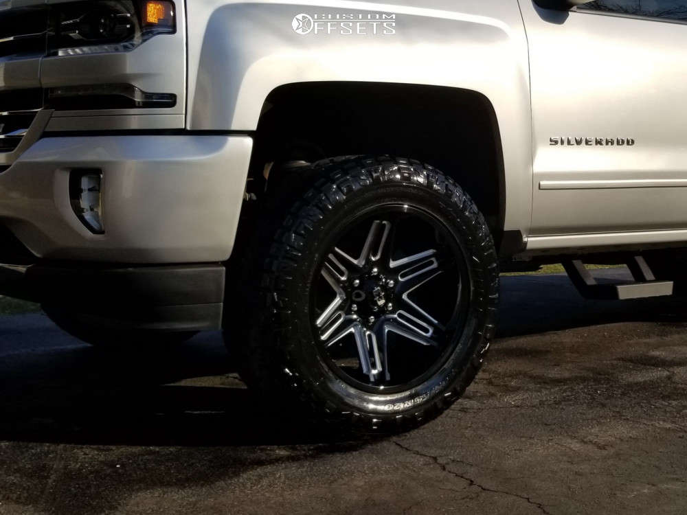 2017 Chevrolet Silverado 1500 with 20x10 -25 Vision Razor and 305/55R20 ...
