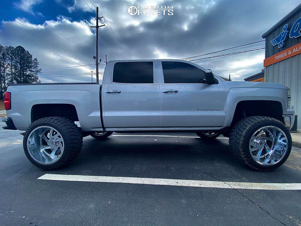 2014 Chevrolet Silverado 1500 with 24x14 -76 Xtreme Force Xf7 and 37/13 ...
