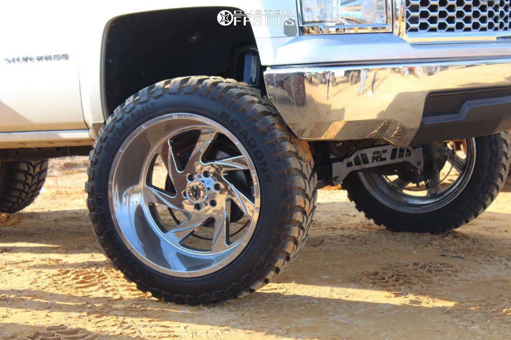 2014 Chevrolet Silverado 1500 with 24x14 -76 Xtreme Force Xf7 and 37/13 ...