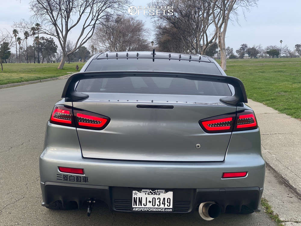 2013 Mitsubishi Lancer with 18x9.5 22 SSR Gtx01 and 265/35R18 Federal ...