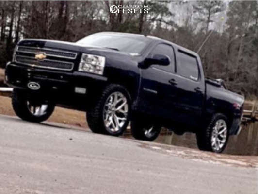 2012 Chevrolet Silverado 1500 with 24x10 30 Eclipse Replica Snowflakes ...