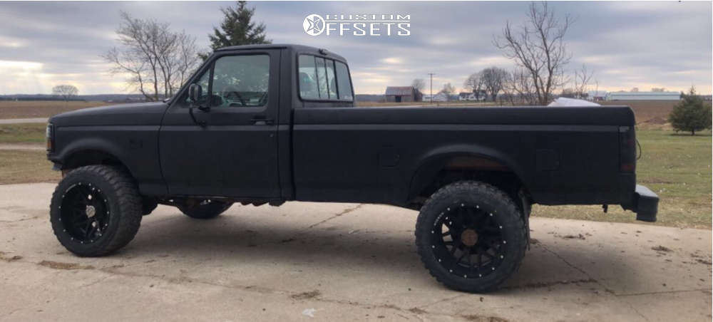 1993 Ford F-250 with 20x10 -24 Wicked Offroad W907 and 33/12.5R20 ...