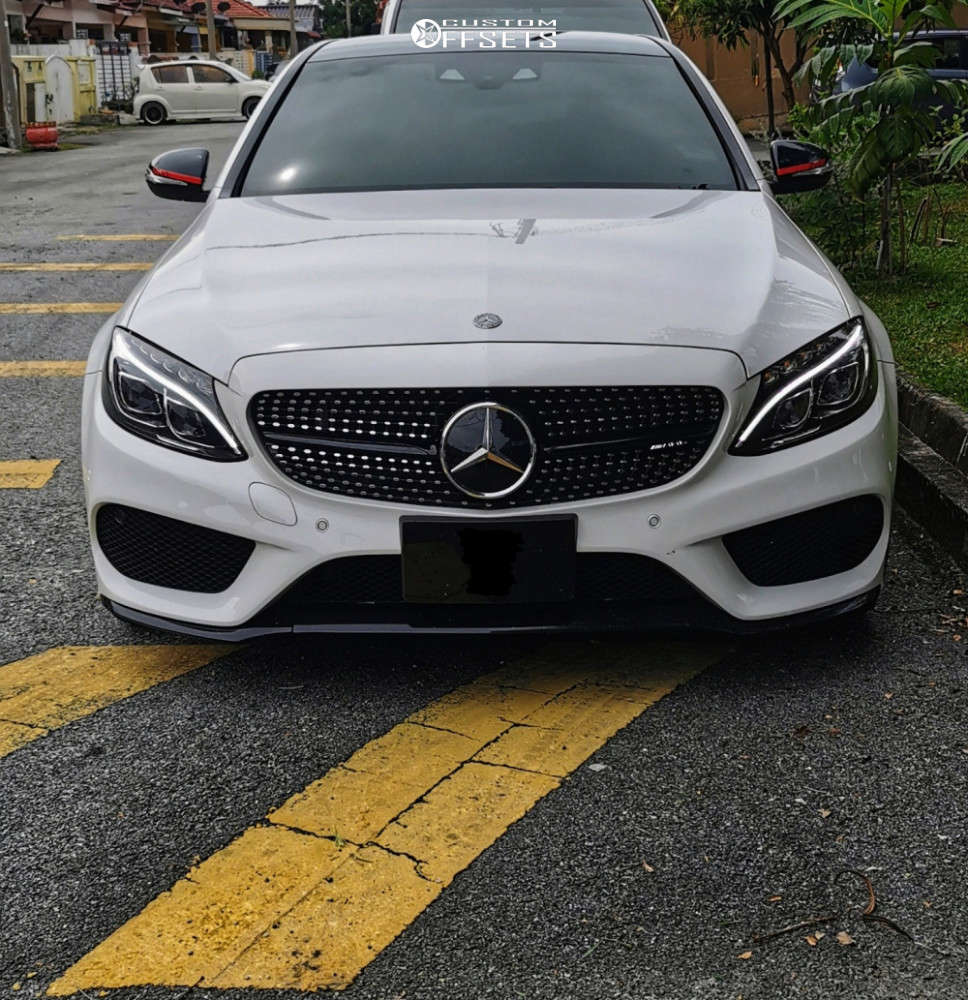 2015 Mercedes-Benz C250 with 19x8.5 43 HRE FlowForm P101 and 225/40R19 ...