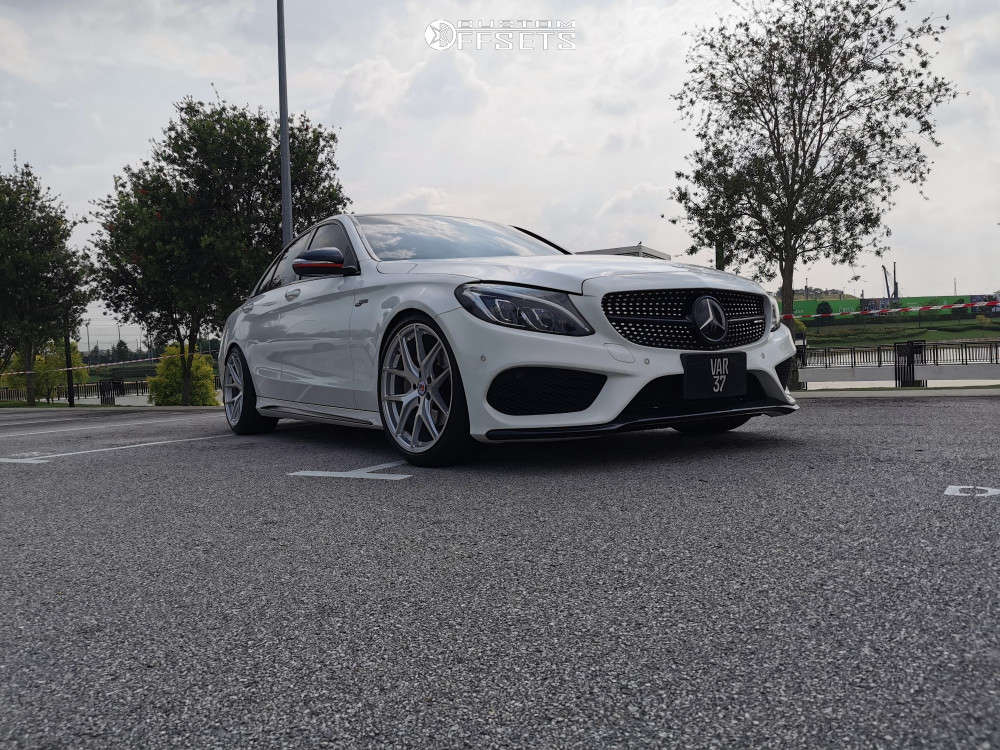 2015 Mercedes-Benz C250 with 19x8.5 43 HRE FlowForm P101 and 225/40R19 ...