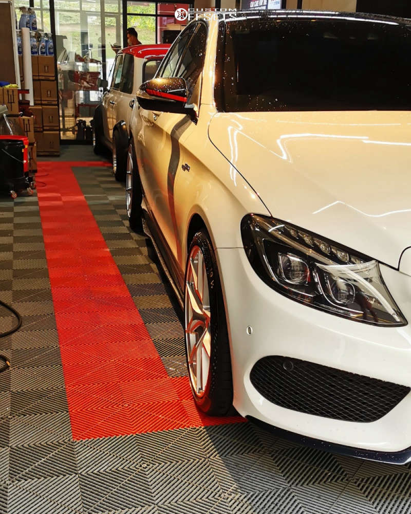 2015 Mercedes-Benz C250 with 19x8.5 43 HRE FlowForm P101 and 225/40R19 ...