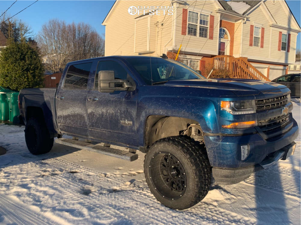 2018 Chevrolet Silverado 1500 with 20x12 -51 Vision Rocker 412 and 33/ ...