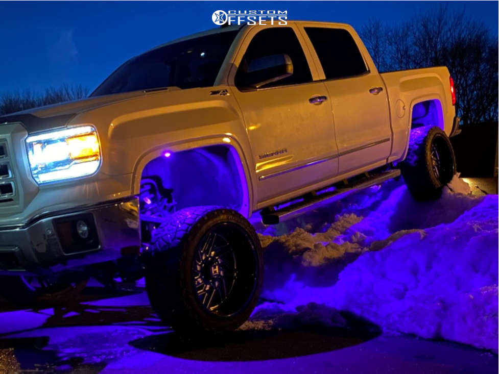 2014 GMC Sierra 1500 with 22x12 -44 Hostile Jigsaw and 33/12.5R22 Nitto Ridge Grappler and ...