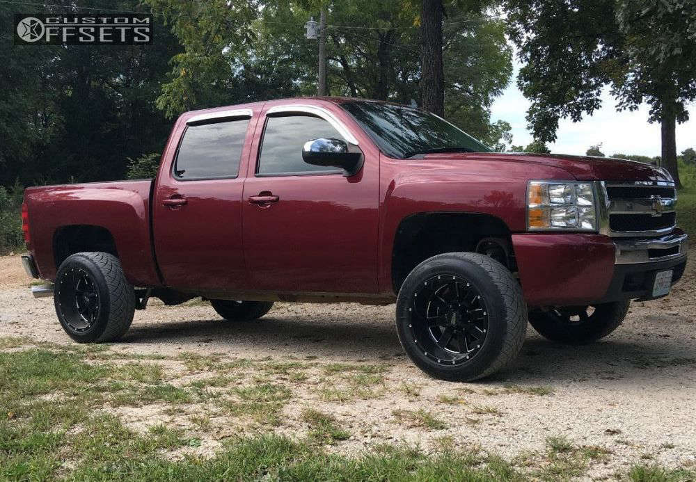 2009 Chevrolet Silverado 1500 with 20x12 -44 Moto Metal Mo962 and 305 ...