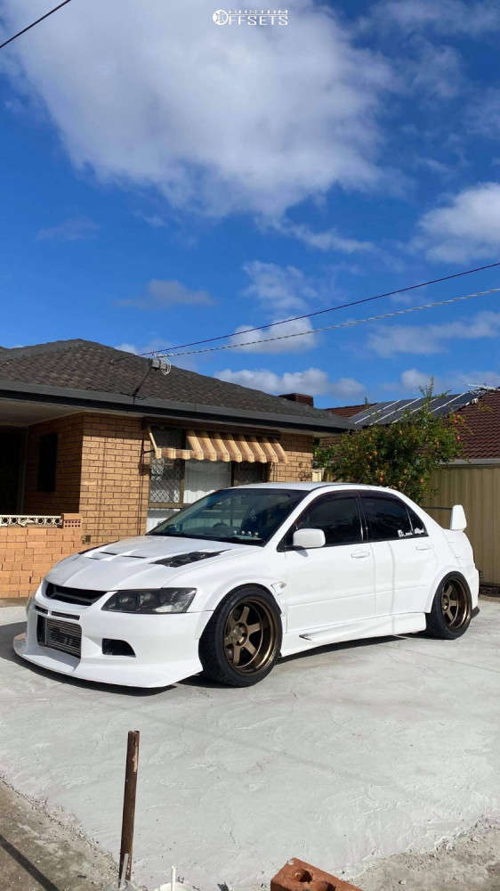 2003 Mitsubishi Lancer with 18x12 -33 Volk Te37v Mark Ii and 295/30R18 ...