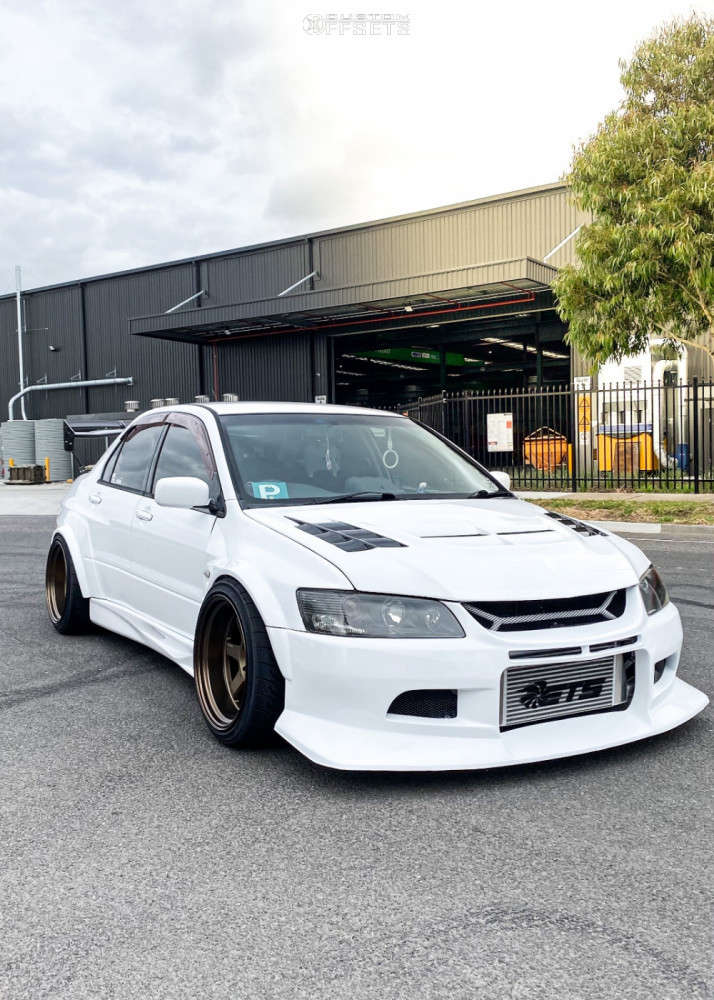 2003 Mitsubishi Lancer with 18x12 -33 Volk Te37v Mark Ii and 295/30R18 ...