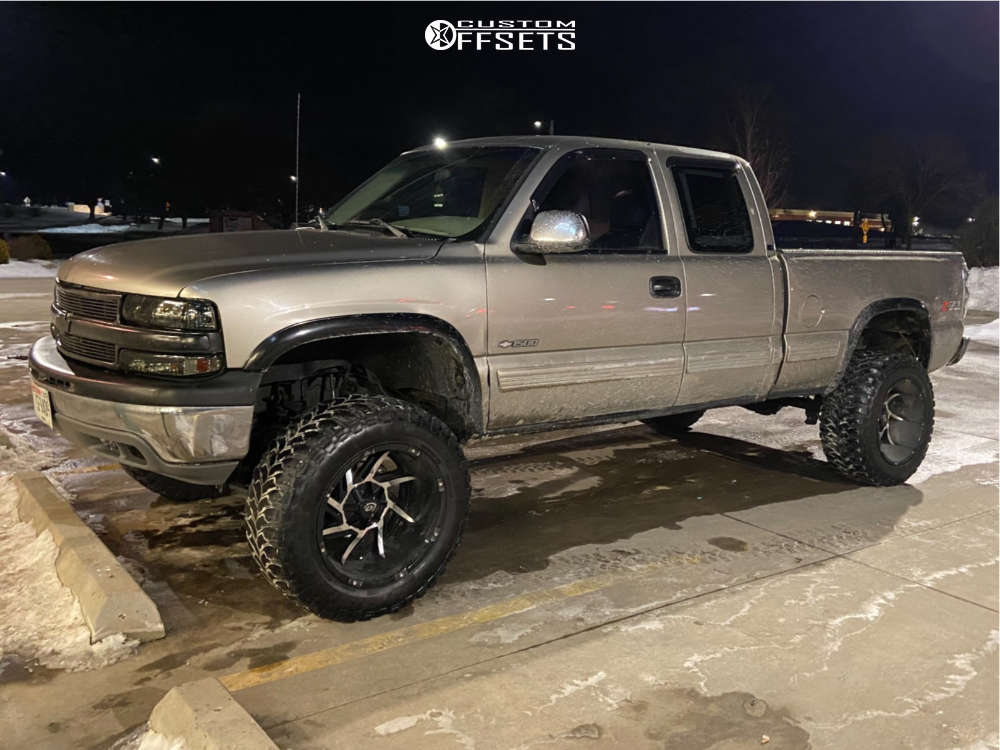 2001 Chevrolet Silverado 1500 with 20x12 -51 Vision Prowler 422 and 35/ ...