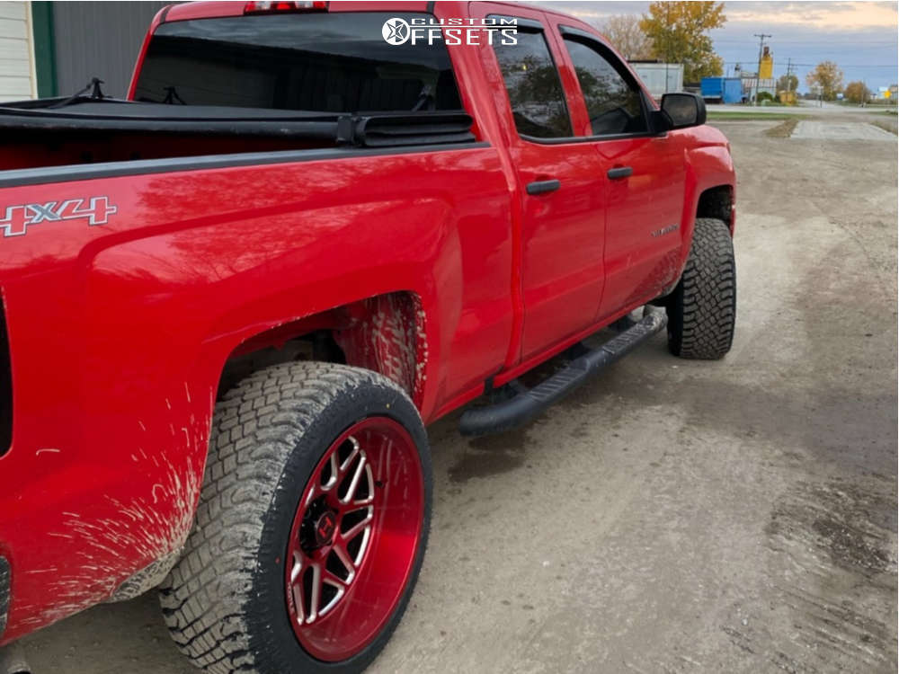 2016 Chevrolet Silverado 1500 with 22x12 -44 Hostile Sprocket and 305/45R22 Atturo Trail Blade ...