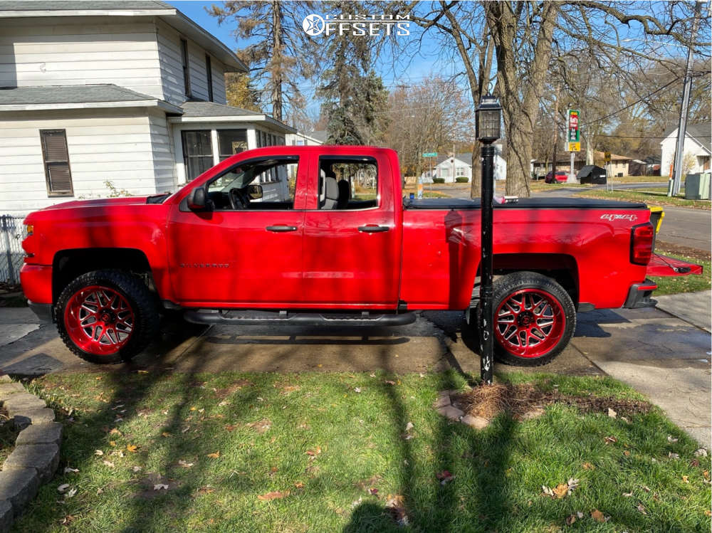 2016 Chevrolet Silverado 1500 with 22x12 -44 Hostile Sprocket and 305/45R22 Atturo Trail Blade ...