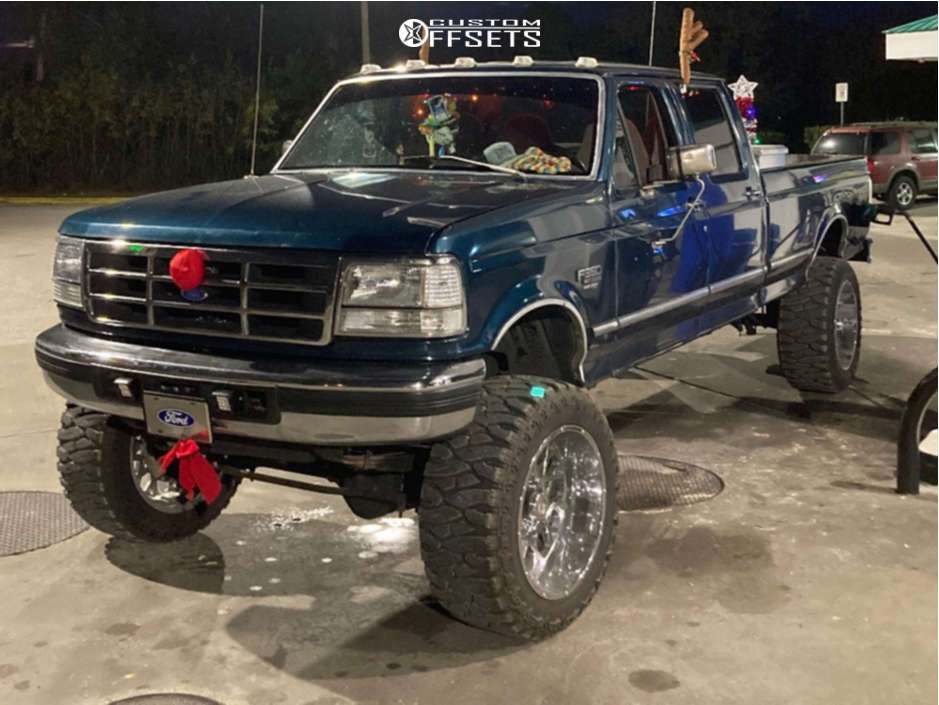 1997 Ford F-350 with 22x12 -51 Vision Rocker and 35/12.5R22 Atturo ...