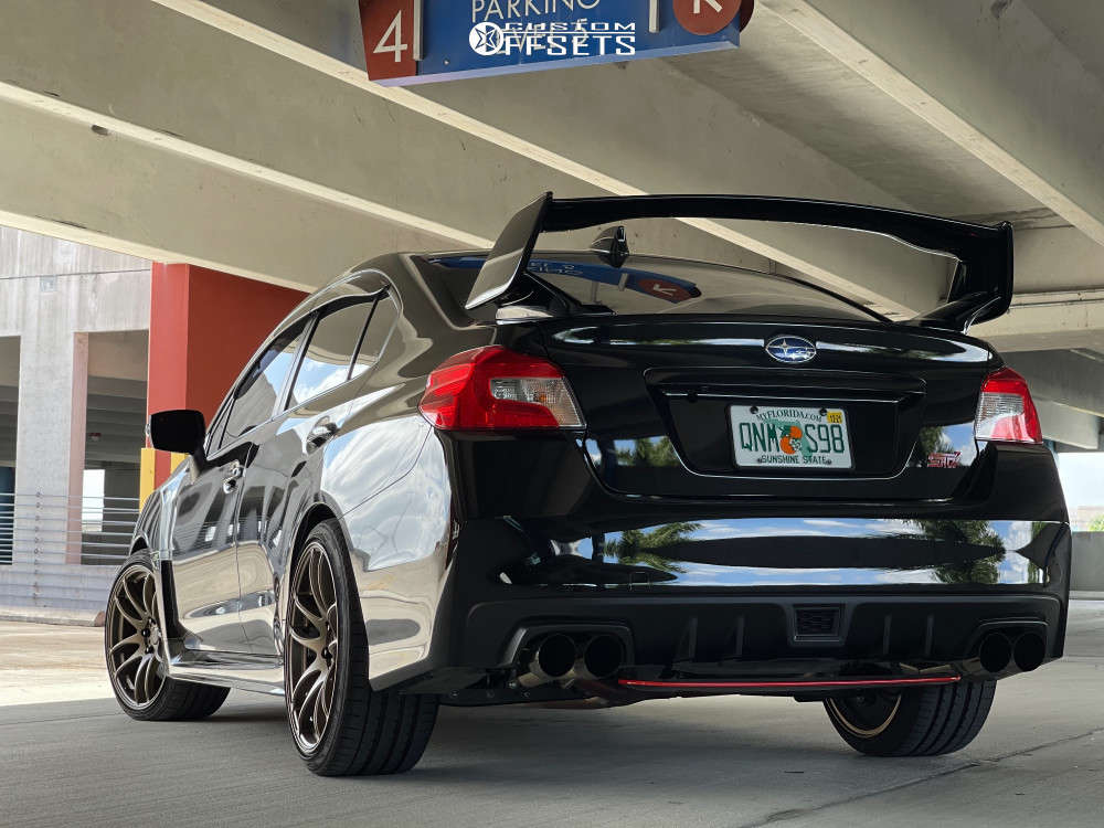 2020 Subaru WRX STI with 19x9.5 38 Work Emotion CR Kiwami and 245/35R19 Yokohama Advan Sport ...