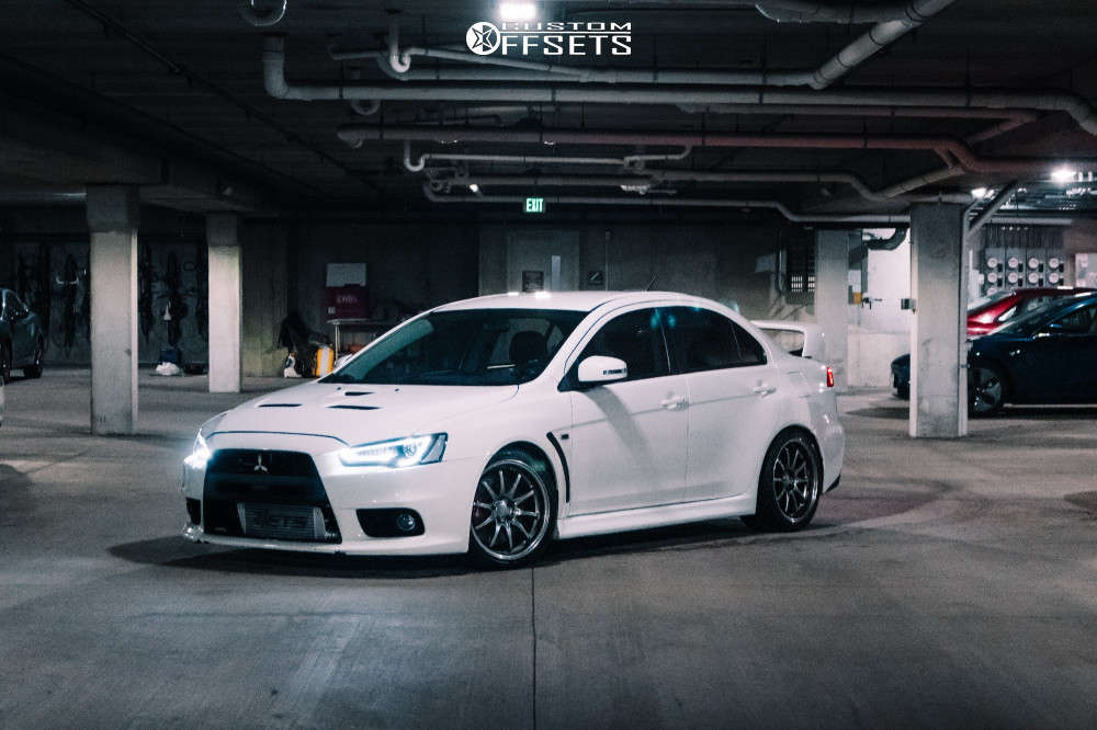 2015 Mitsubishi Lancer with 18x9.5 30 Varrstoen Es3 and 265/35R18 ...
