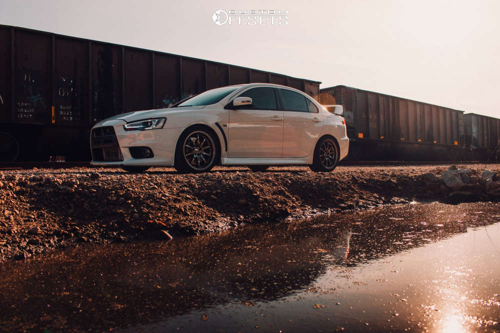 2015 Mitsubishi Lancer with 18x9.5 30 Varrstoen Es3 and 265/35R18 ...