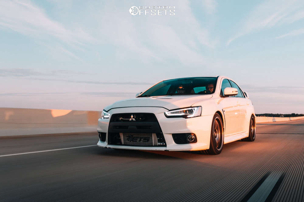 2015 Mitsubishi Lancer with 18x9.5 30 Varrstoen Es3 and 265/35R18 ...