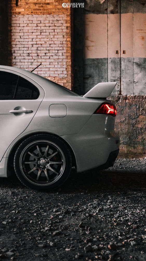 2015 Mitsubishi Lancer with 18x9.5 30 Varrstoen Es3 and 265/35R18 ...