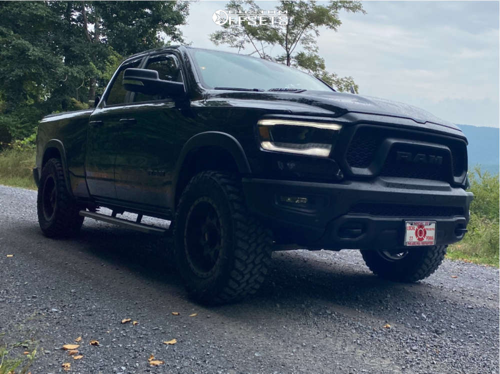 2020 Ram 1500 with 20x9 -12 Vision Invader and 295/65R20 Nitto Trail ...