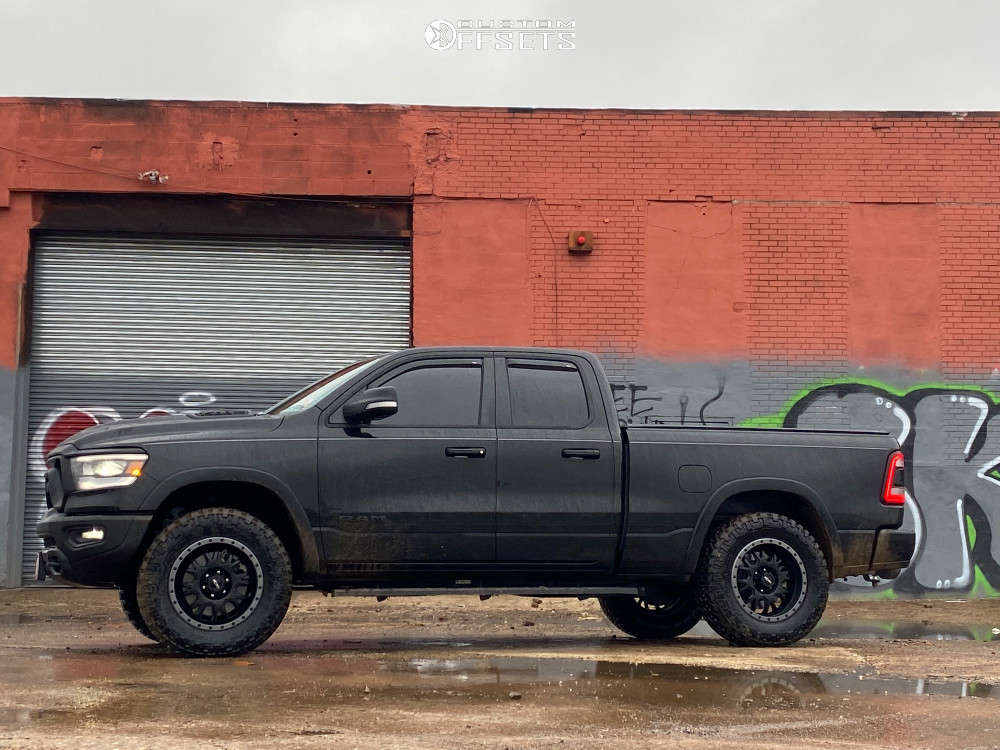 2020 Ram 1500 with 20x9 -12 Vision Invader and 295/65R20 Nitto Trail ...
