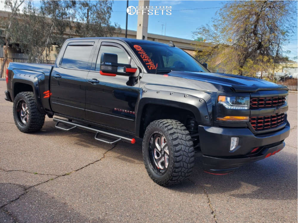 2017 Chevrolet Silverado 1500 with 22x10 -18 Fuel Flow D587 and 33/12 ...