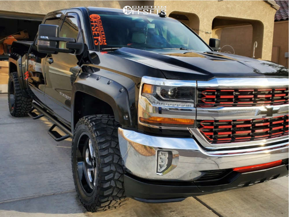 2017 Chevrolet Silverado 1500 with 22x10 -18 Fuel Flow D587 and 33/12 ...