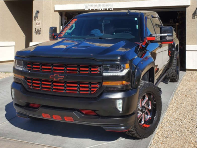 2017 Chevrolet Silverado 1500 with 22x10 -18 Fuel Flow D587 and 33/12 ...