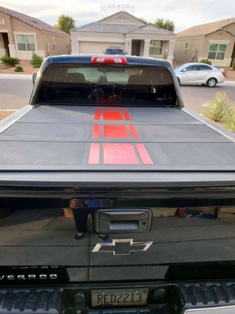 2017 Chevrolet Silverado 1500 with 22x10 -18 Fuel Flow D587 and 33/12 ...