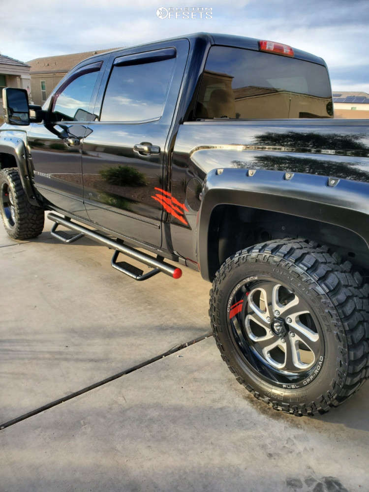 2017 Chevrolet Silverado 1500 with 22x10 -18 Fuel Flow D587 and 33/12 ...
