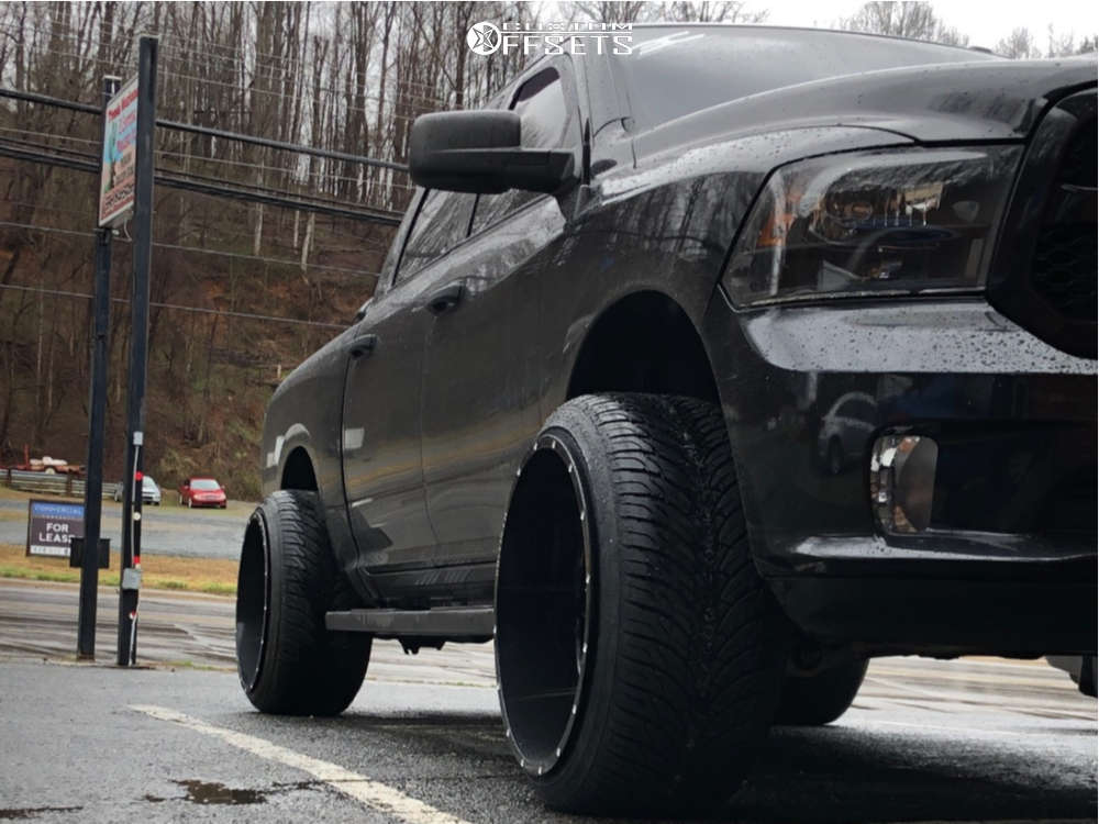 2015 Ram 1500 with 24x14 -81 Ballistic Rage and 305/35R24 Atturo Az800 ...