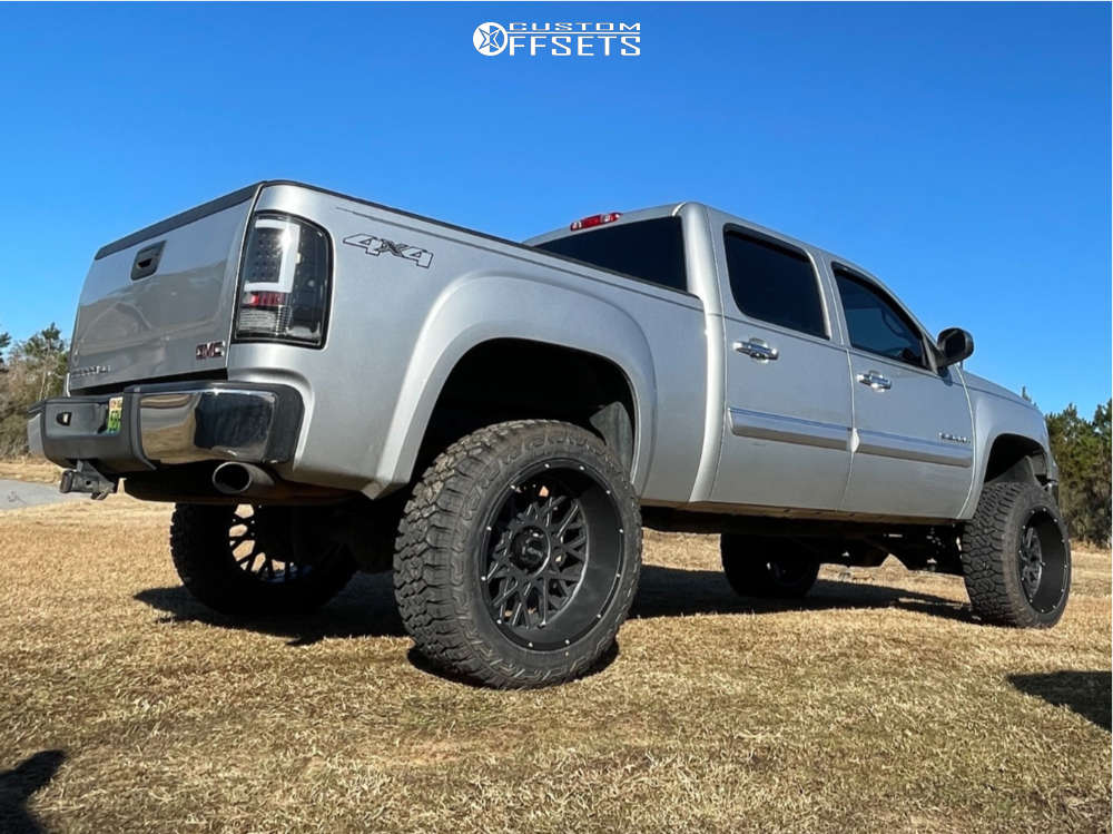 2013 GMC Sierra 1500 with 22x12 -51 Vision Rocker 412 and 35/12.5R22 ...