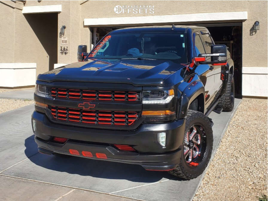 2017 Chevrolet Silverado 1500 with 22x10 -18 Fuel Flow and 33/12.5R22 ...