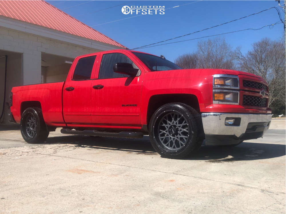 2015 Chevrolet Silverado 1500 with 22x10 -19 Vision Rocker 412 and 305 ...
