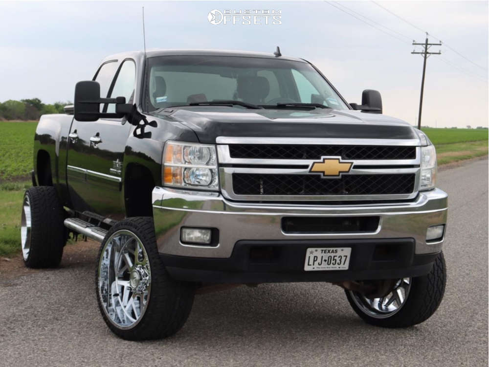 2013 Chevrolet Silverado 2500 HD with 24x12 -44 Axe Offroad Nemesis and ...
