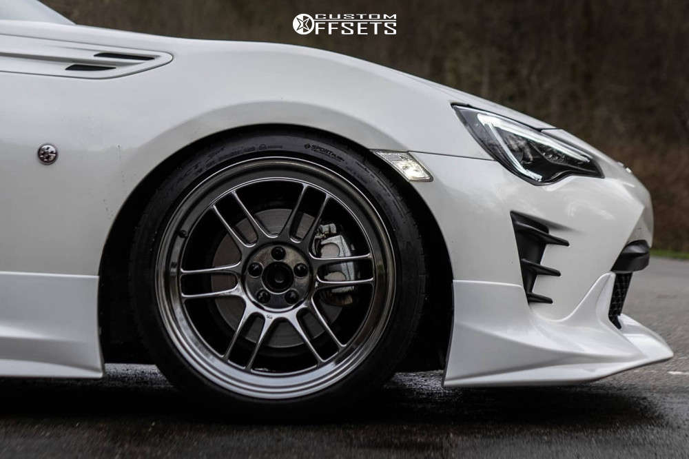 2017 Toyota 86 with 18x9.5 38 Enkei RPF1 and 245/35R18 Continental ExtremeContact DWS06 PLUS and ...