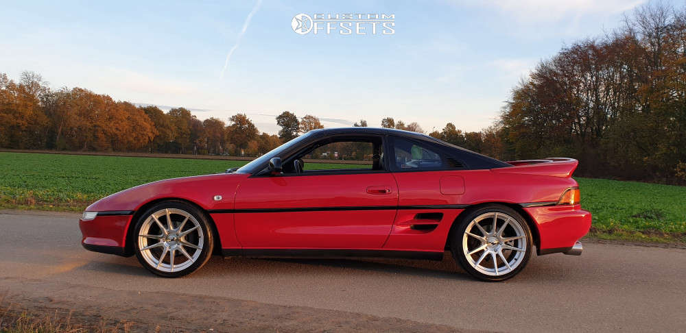 1992 Toyota MR2 with 17x7 35 Japan Racing Jr21 and 195/40R17 Yokohama ...