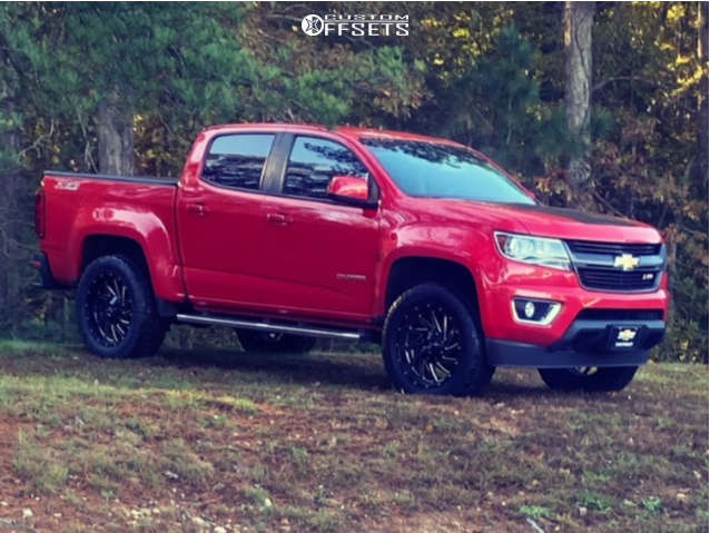 2017 Chevrolet Colorado with 20x9 Hardrock Crusher H704 and 33/12.5R20 ...