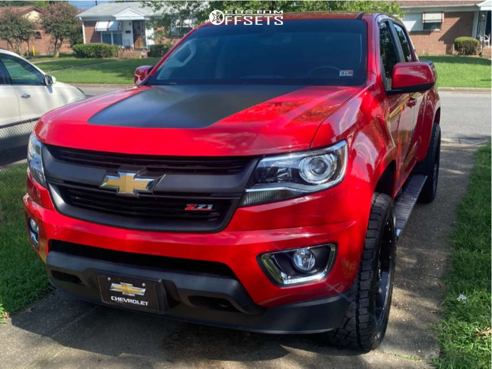 2017 Chevrolet Colorado with 20x9 Hardrock Crusher H704 and 33/12.5R20 ...