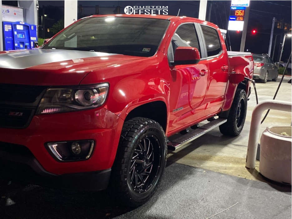 2017 Chevrolet Colorado with 20x9 0 Hardrock Crusher H704 and 33/12 ...
