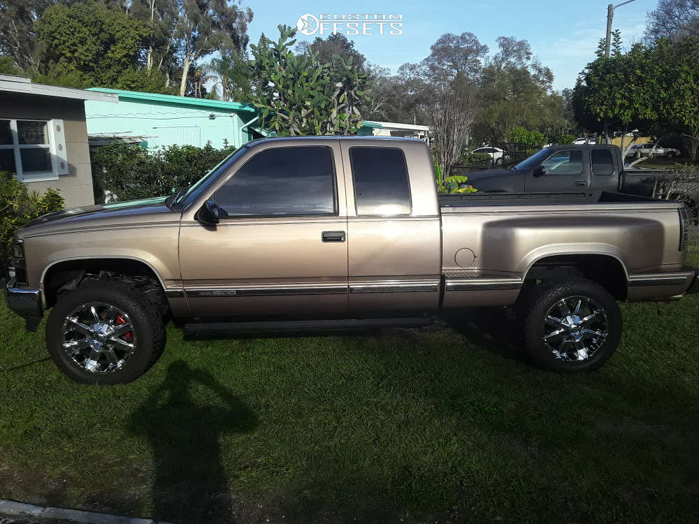 1997 Chevrolet C1500 with 20x9 -18 Mayhem Chaos 8030 and 275/55R20 ...