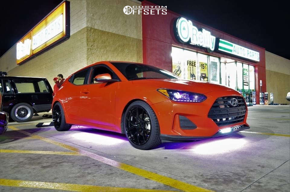 2019 Hyundai Veloster with 18x8.5 45 Enkei Tsr-x and 225/40R18 Goodyear ...