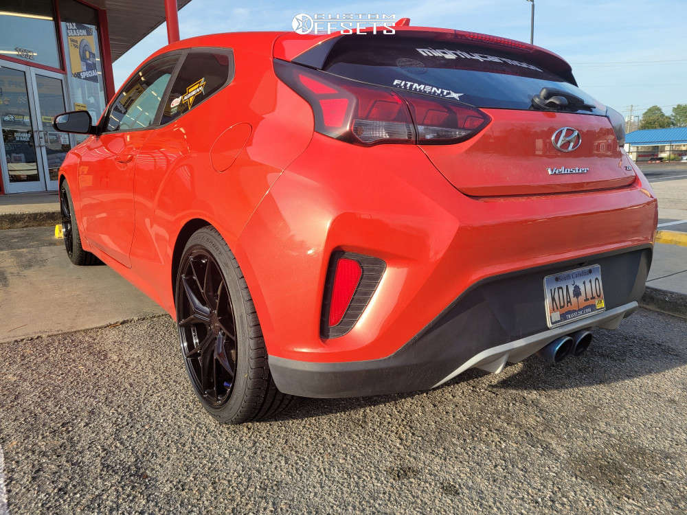 2019 Hyundai Veloster with 18x8.5 45 Enkei Tsr-x and 225/40R18 Goodyear ...