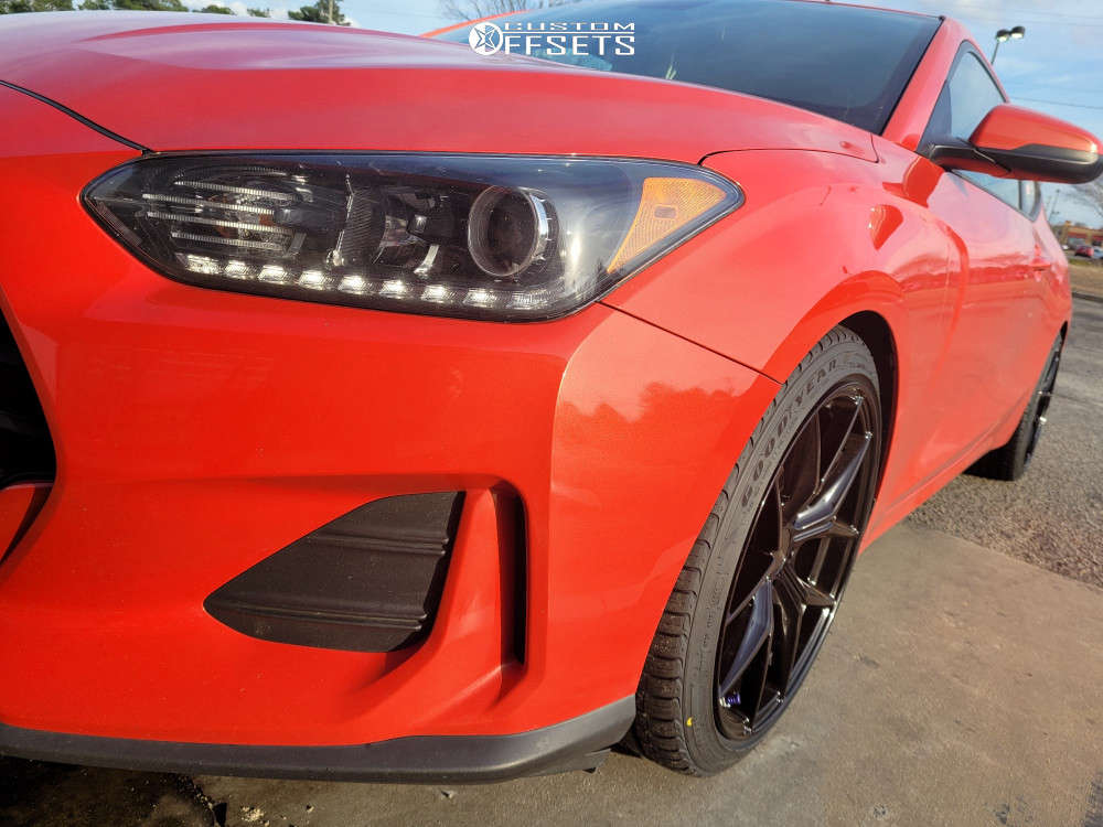 2019 Hyundai Veloster with 18x8.5 45 Enkei Tsr-x and 225/40R18 Goodyear ...