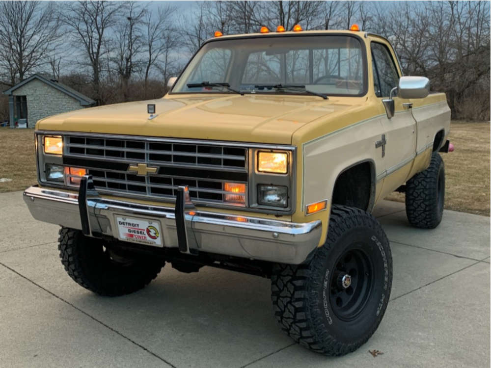 1985 Chevrolet K20 with 16x10 -24 American Racing Baja and 35/12.5R16 ...