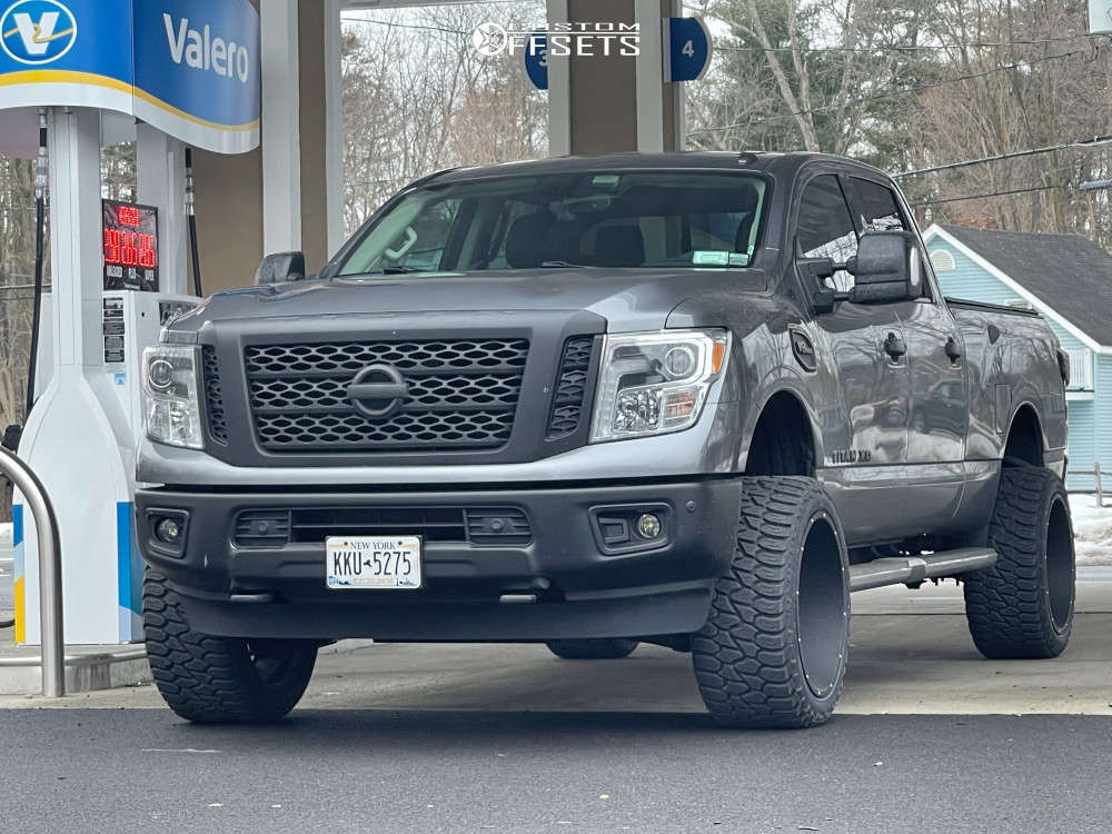 2017 Nissan Titan XD with 22x12 -51 Vision Rocker 412 and 33/12.5R22 ...