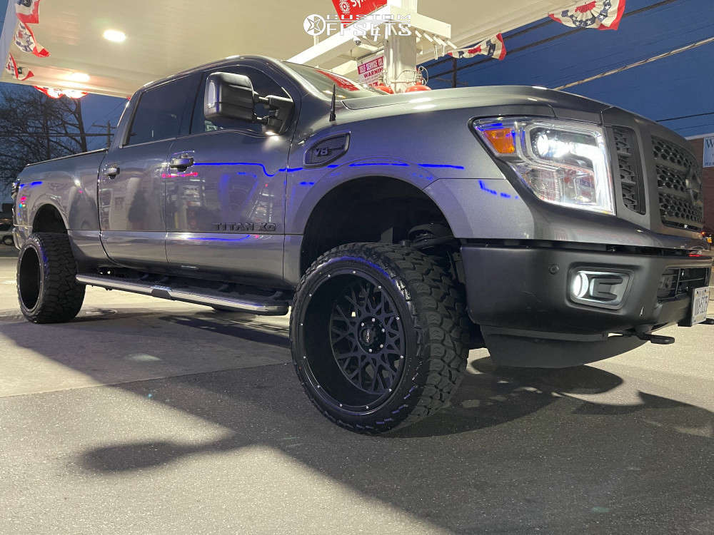 2017 Nissan Titan XD with 22x12 -51 Vision Rocker 412 and 33/12.5R22 ...