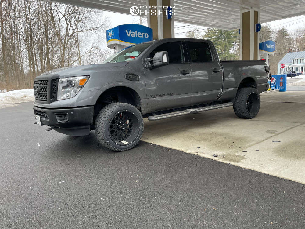 2017 Nissan Titan XD with 22x12 -51 Vision Rocker 412 and 33/12.5R22 ...
